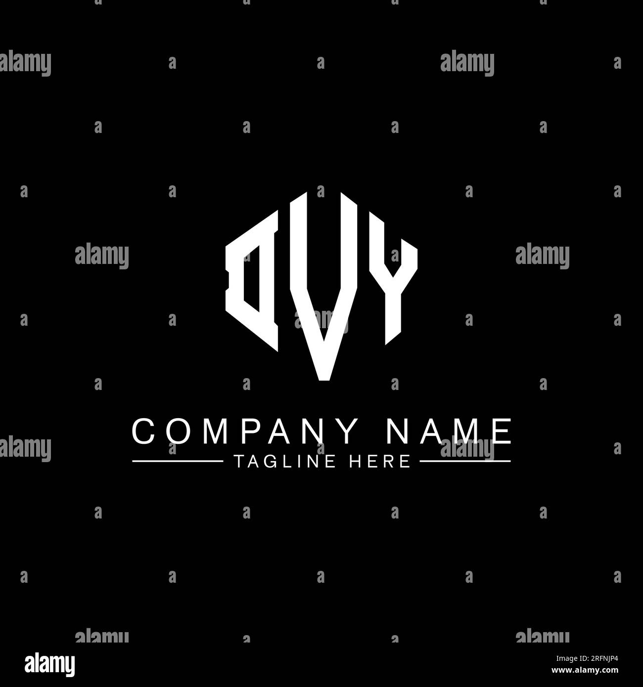 DVY letter logo design with polygon shape. DVY polygon and cube shape ...