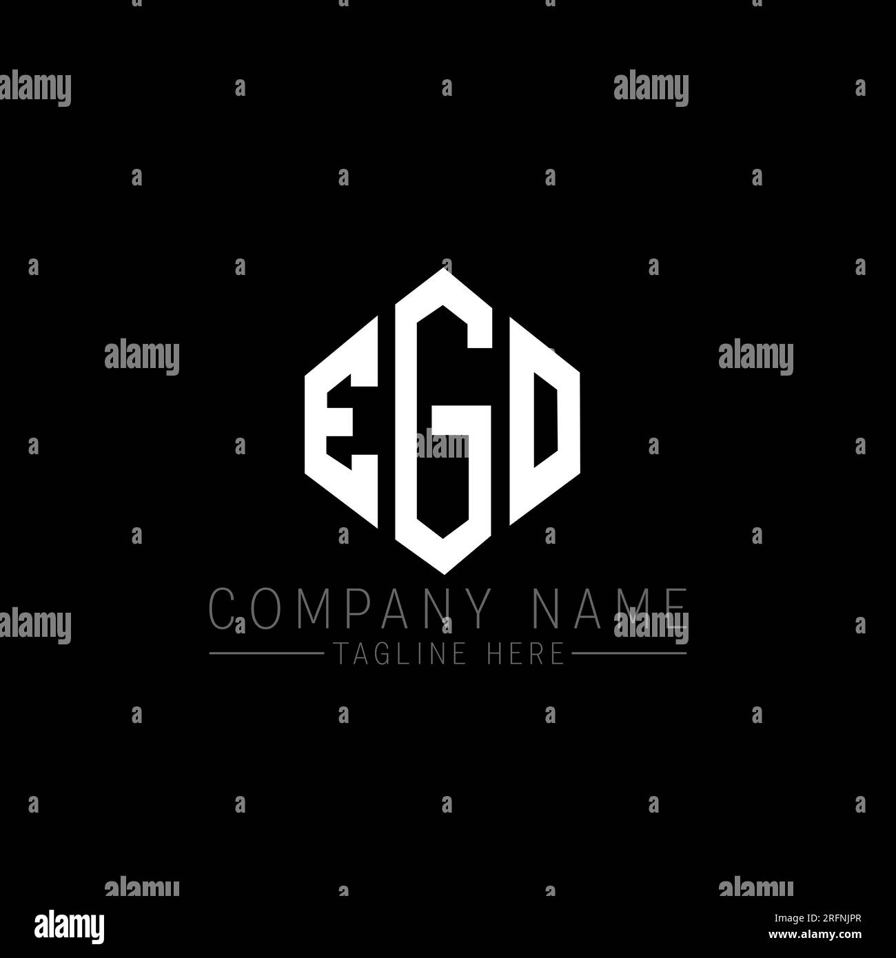 EGO letter logo design with polygon shape. EGO polygon and cube shape ...