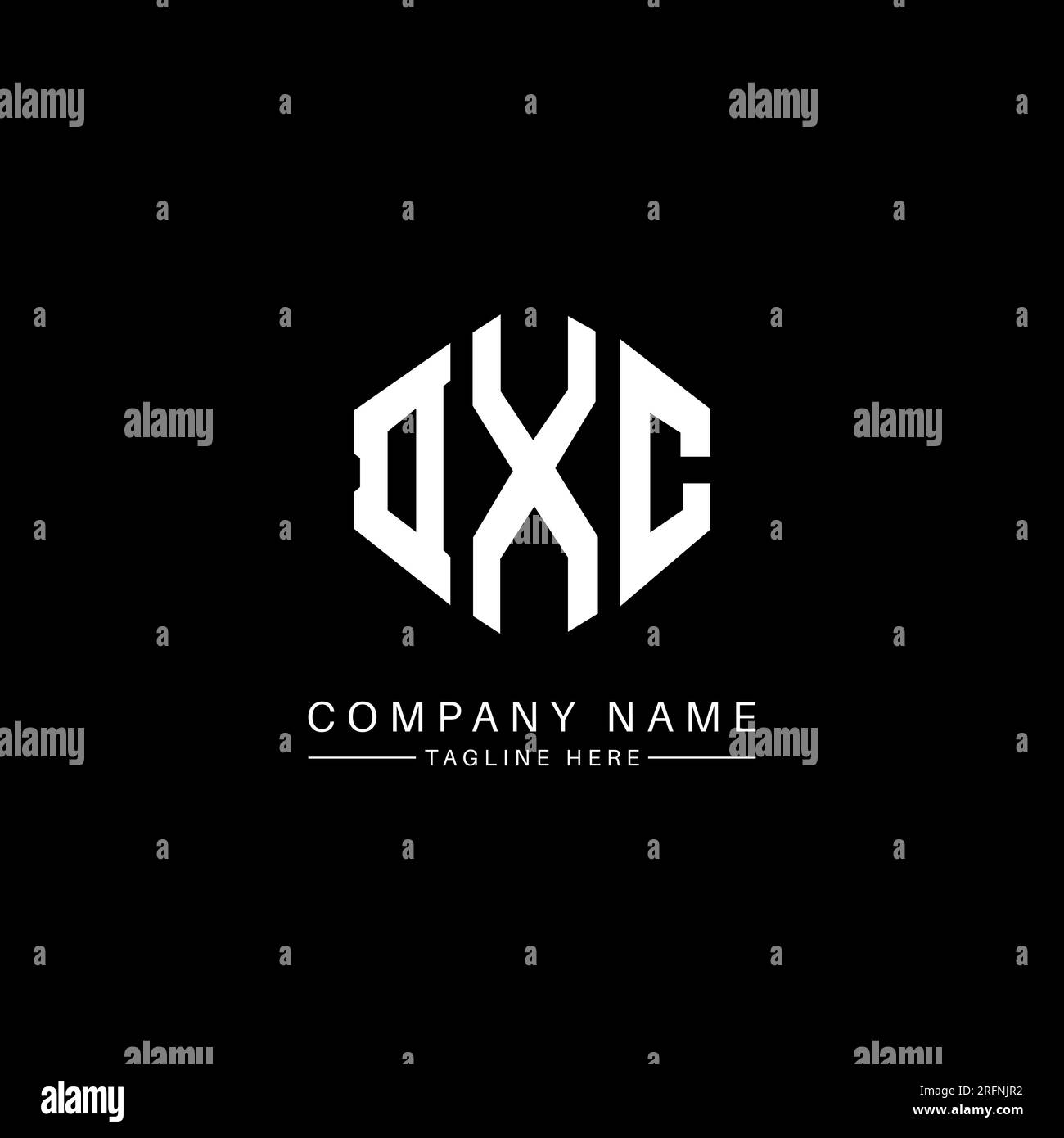 DXC letter logo design with polygon shape. DXC polygon and cube shape logo design. DXC hexagon ...