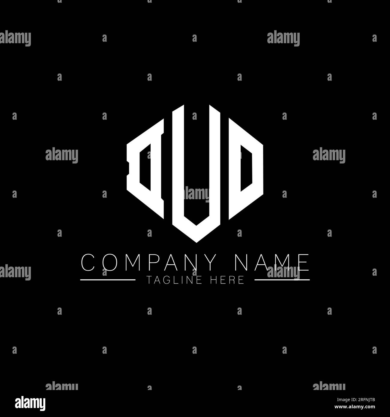 DUO letter logo design with polygon shape. DUO polygon and cube shape ...