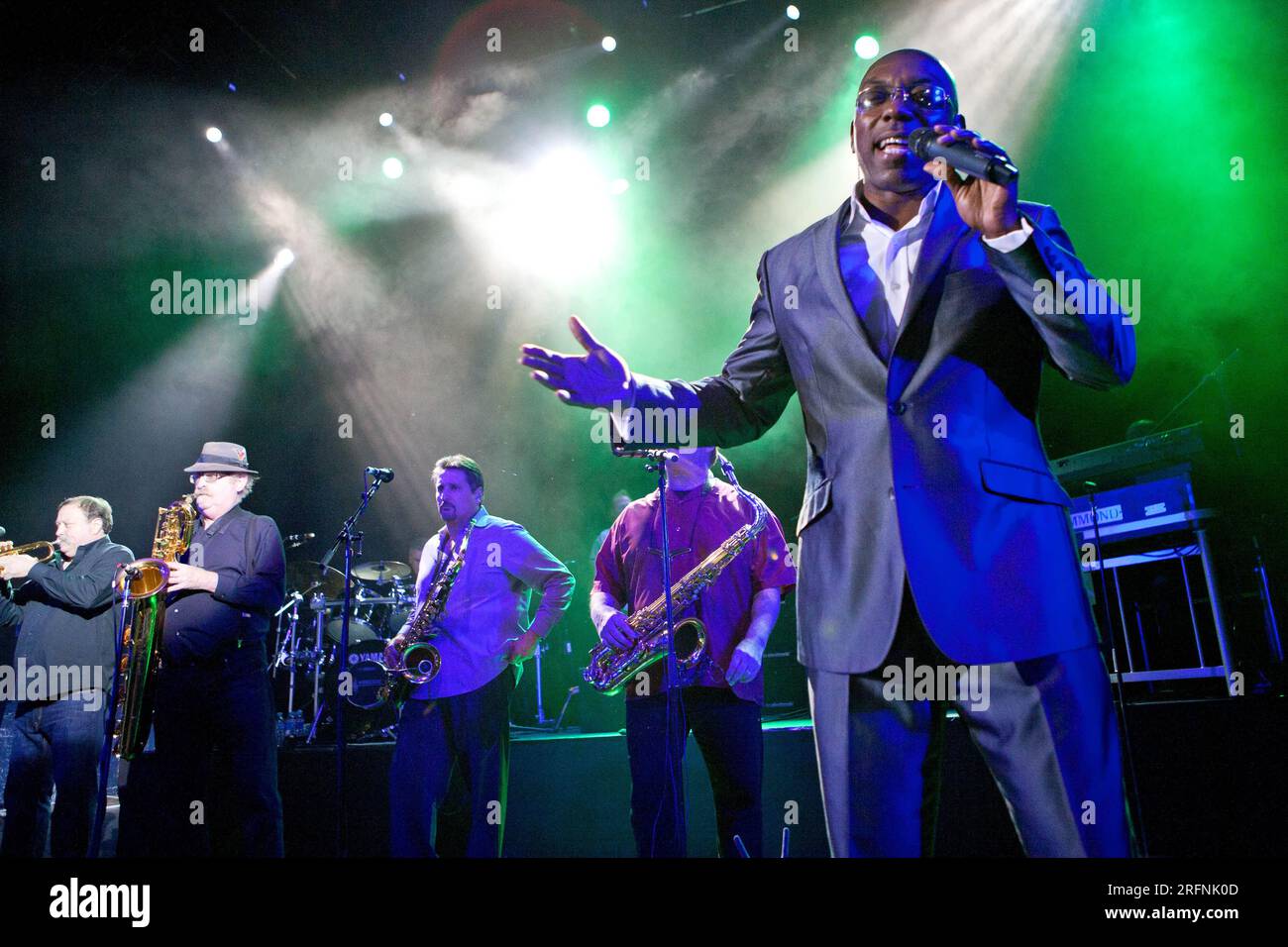 London, UK. Tower of Power performing live at the Hammersmith Apollo ...