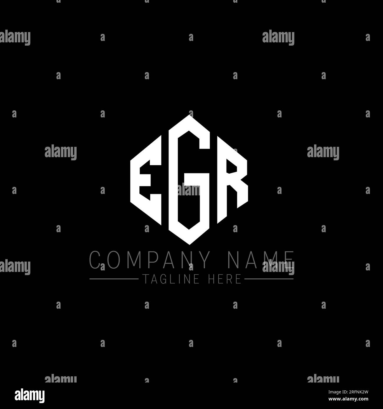 EGR letter logo design with polygon shape. EGR polygon and cube shape ...