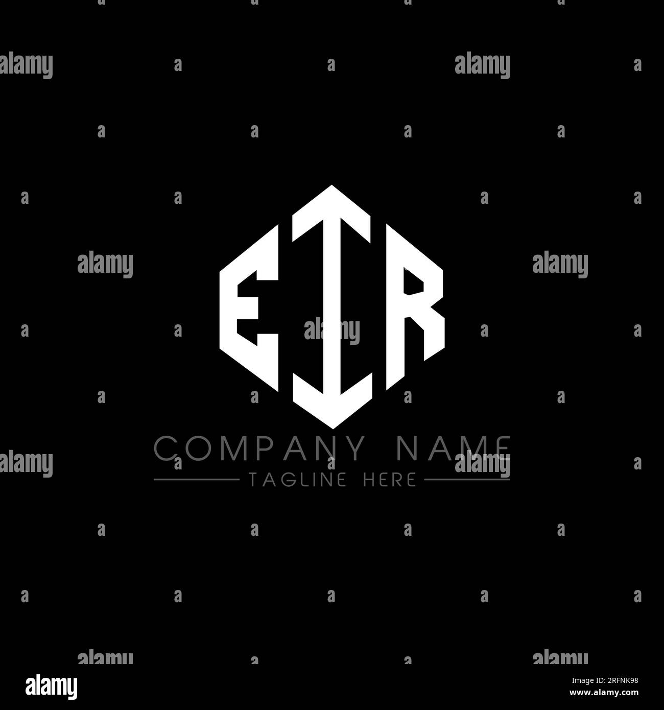 EIR letter logo design with polygon shape. EIR polygon and cube shape ...