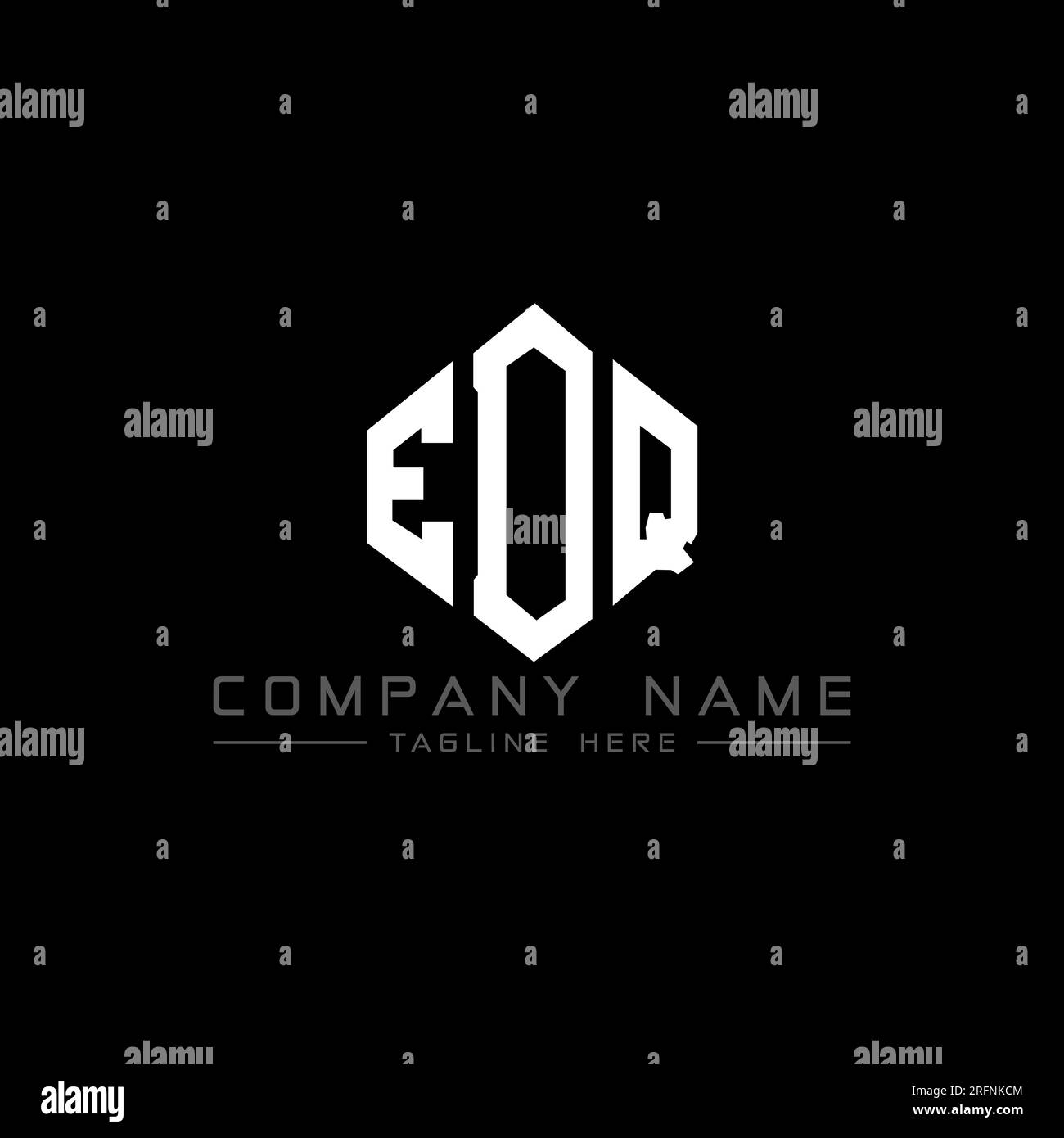 EDQ letter logo design with polygon shape. EDQ polygon and cube shape ...