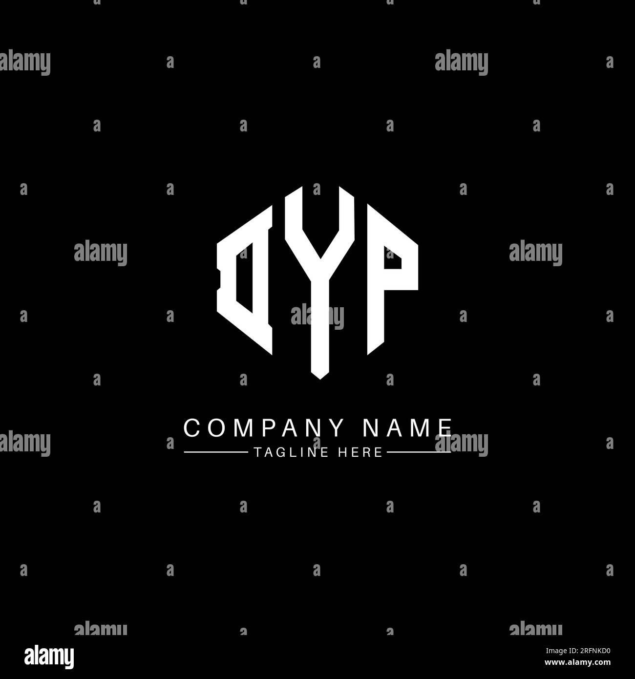 DYP letter logo design with polygon shape. DYP polygon and cube shape logo design. DYP hexagon ...