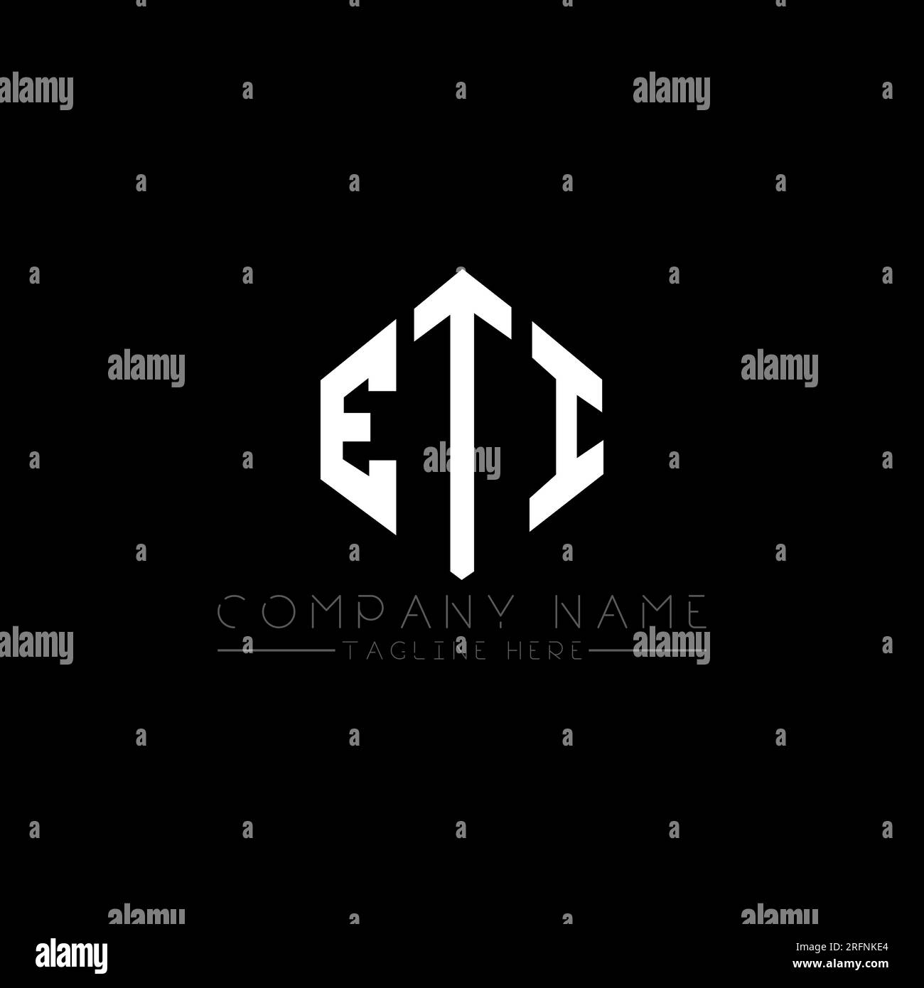 ETI letter logo design with polygon shape. ETI polygon and cube shape ...