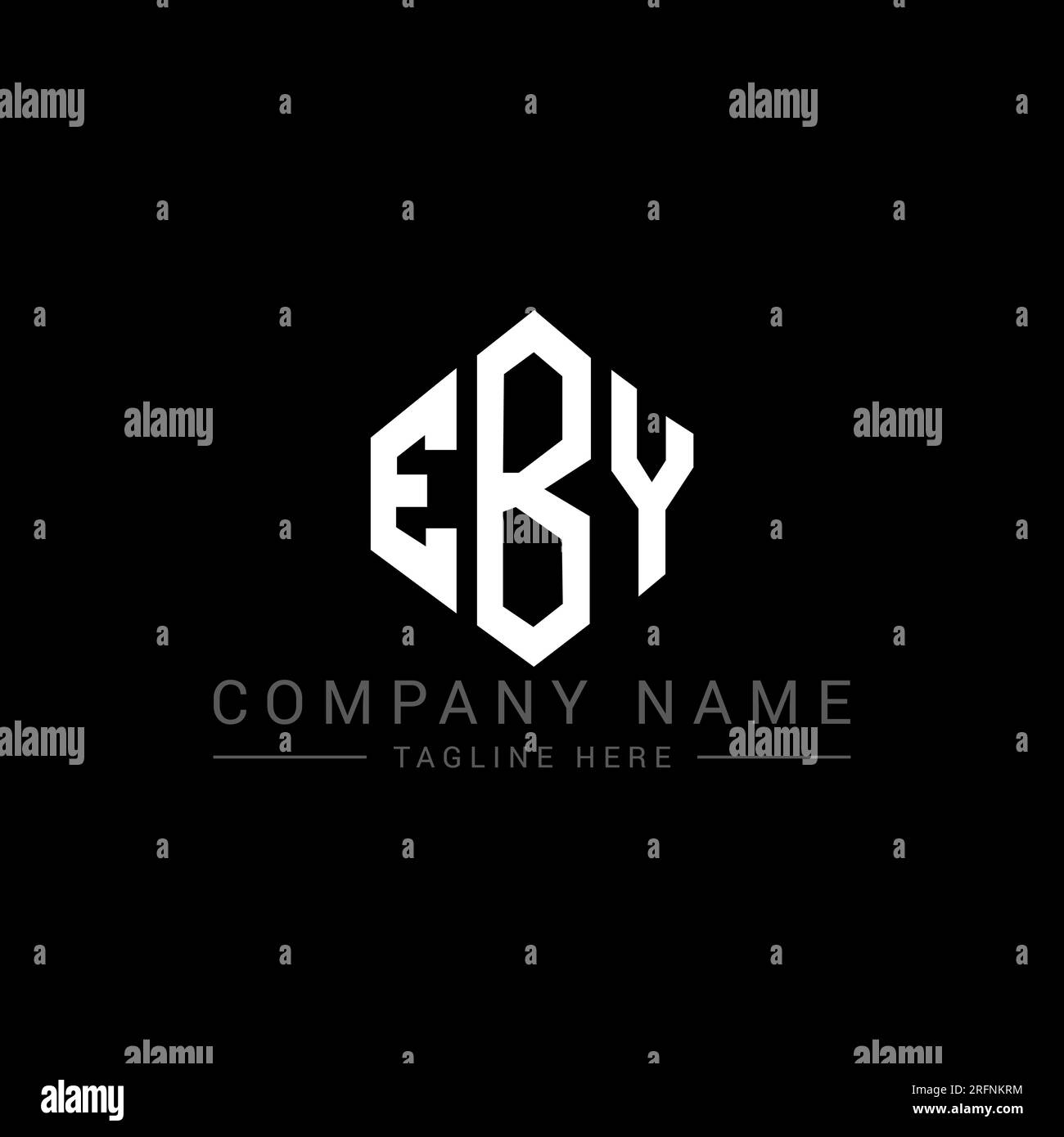 EBY letter logo design with polygon shape. EBY polygon and cube shape ...