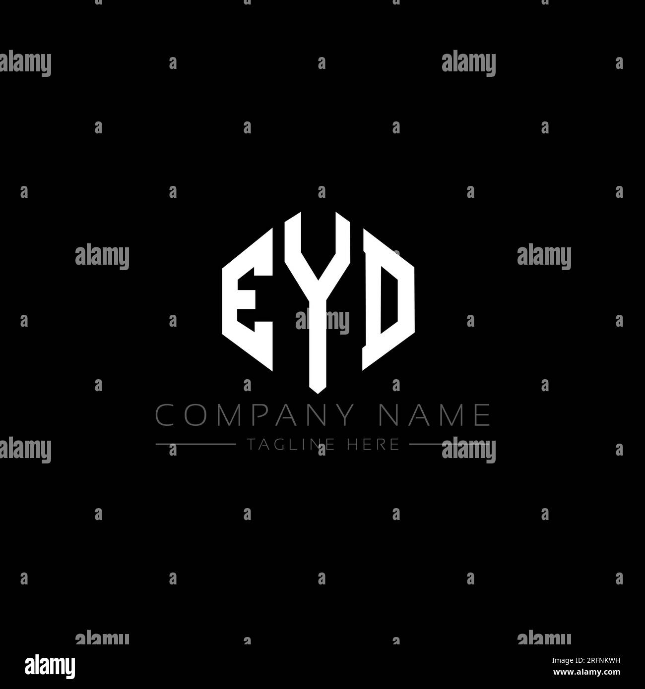 EYD letter logo design with polygon shape. EYD polygon and cube shape ...