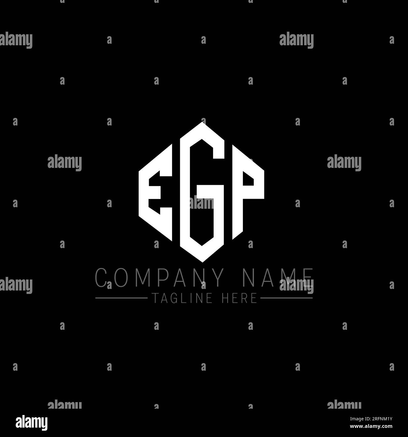 EGP letter logo design with polygon shape. EGP polygon and cube shape ...
