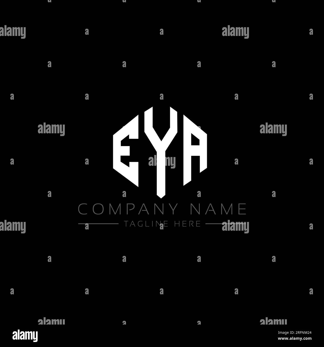 EYA letter logo design with polygon shape. EYA polygon and cube shape ...