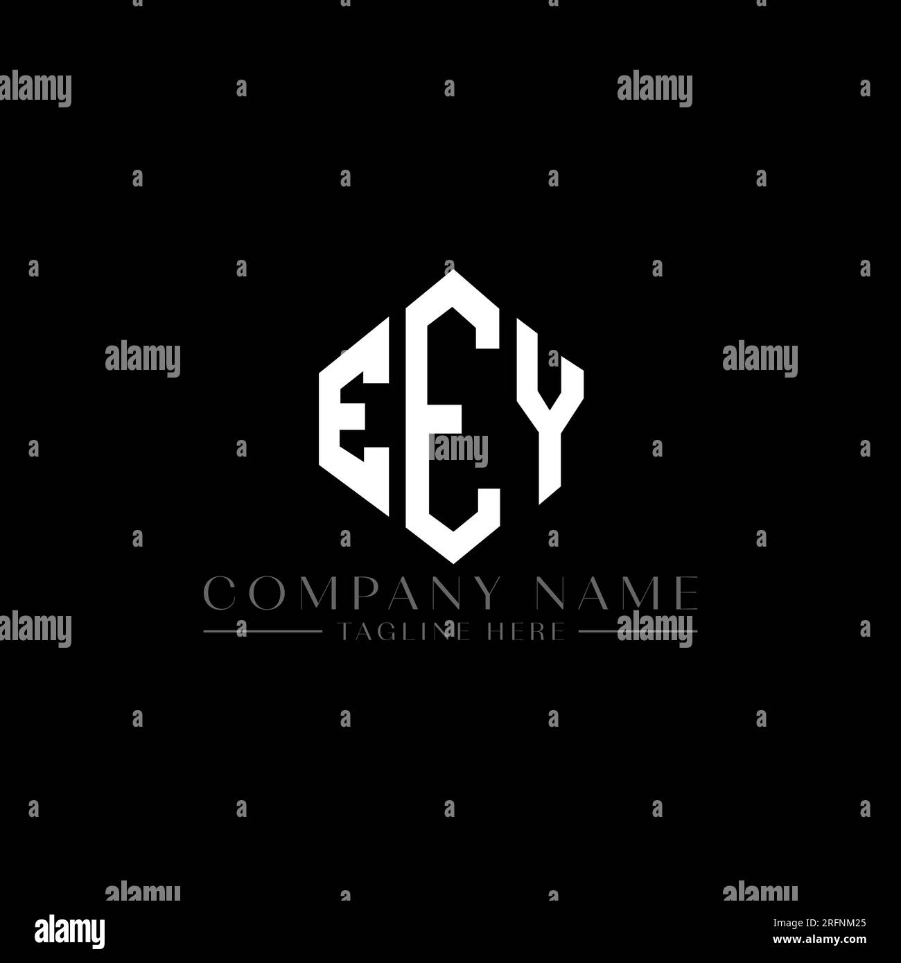 EEY letter logo design with polygon shape. EEY polygon and cube shape ...