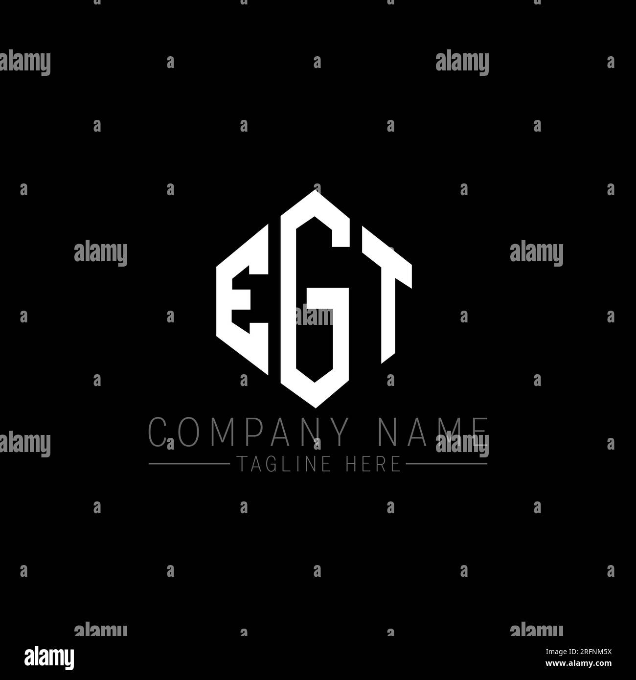 EGT letter logo design with polygon shape. EGT polygon and cube shape ...
