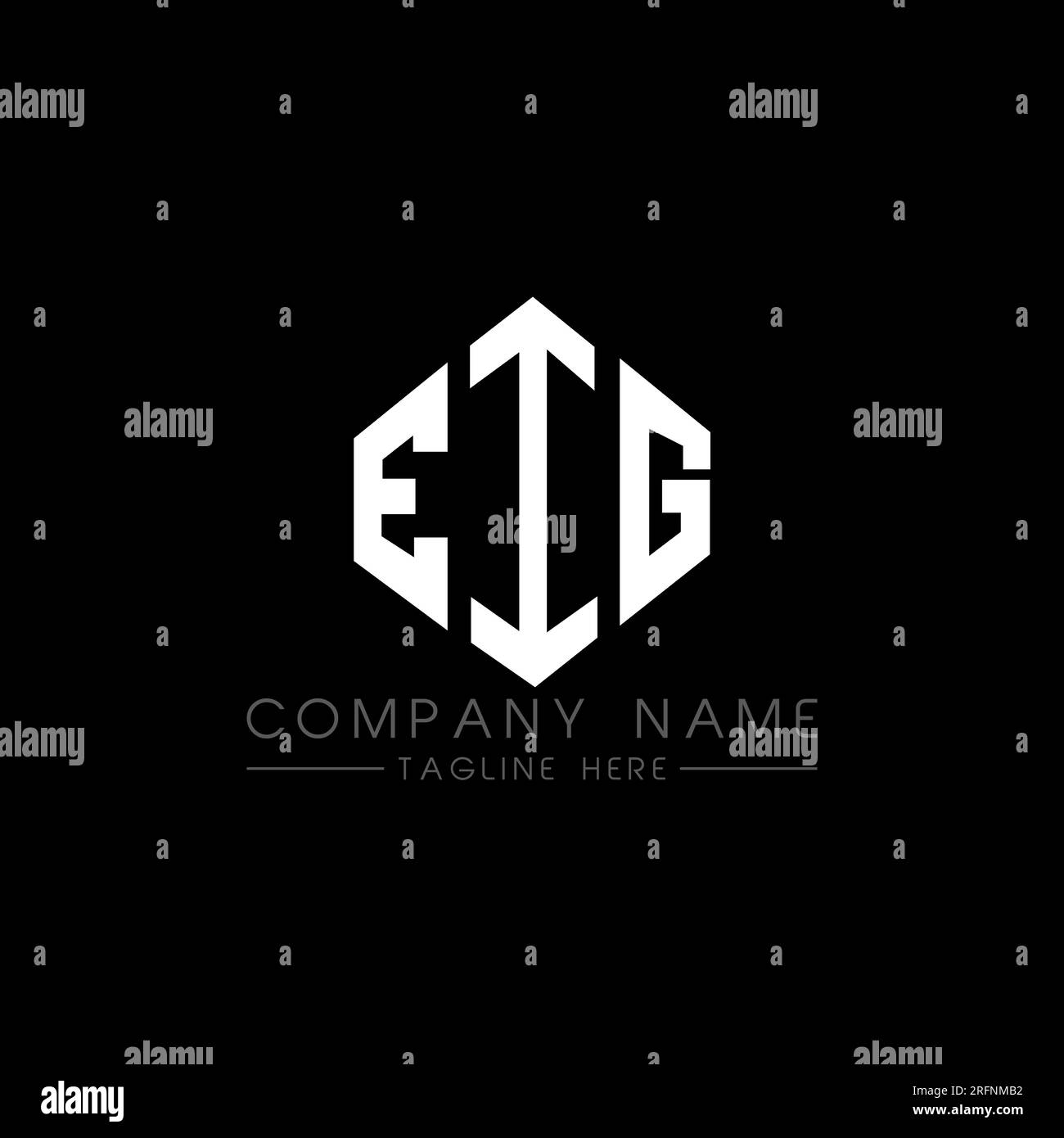 EIG letter logo design with polygon shape. EIG polygon and cube shape ...