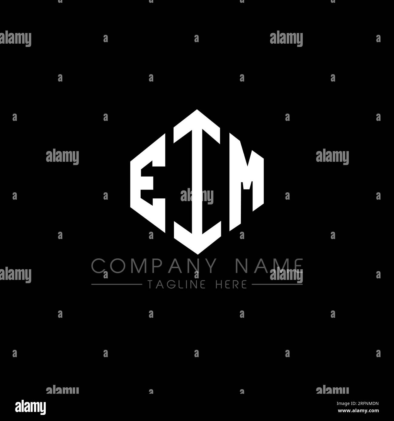 EIM letter logo design with polygon shape. EIM polygon and cube shape ...