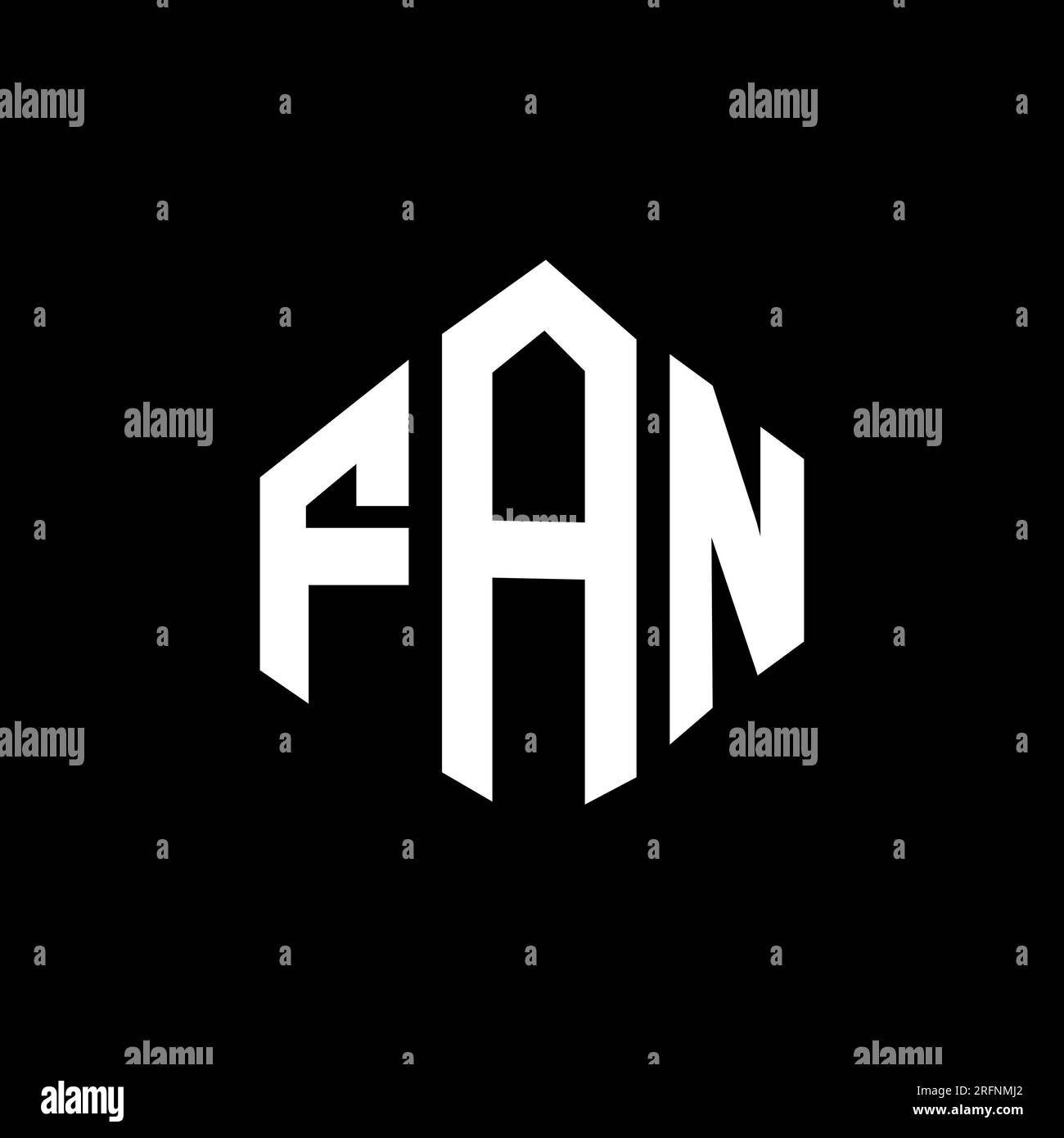FAN letter logo design with polygon shape. FAN polygon and cube shape ...