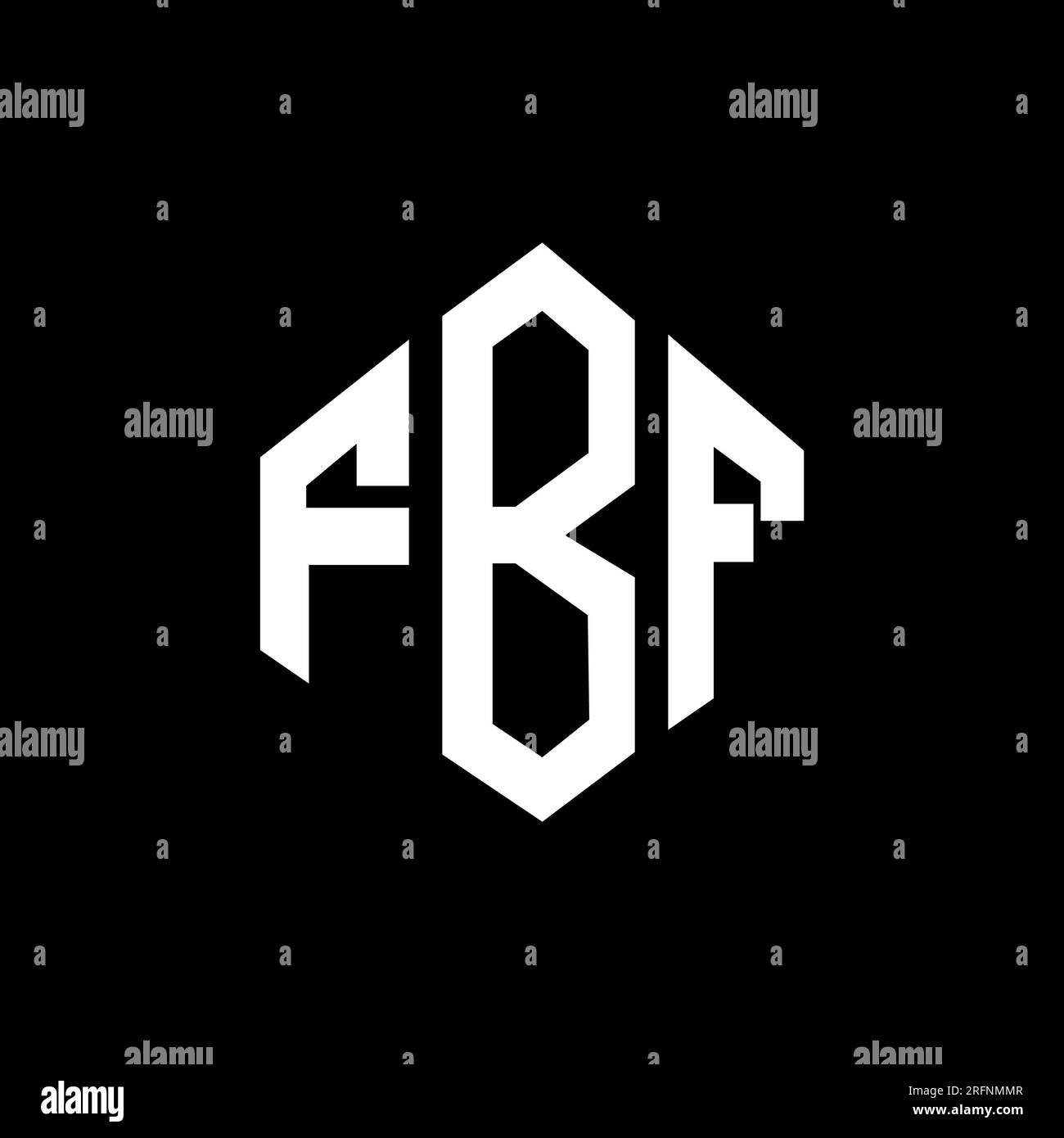 FBF letter logo design with polygon shape. FBF polygon and cube shape ...