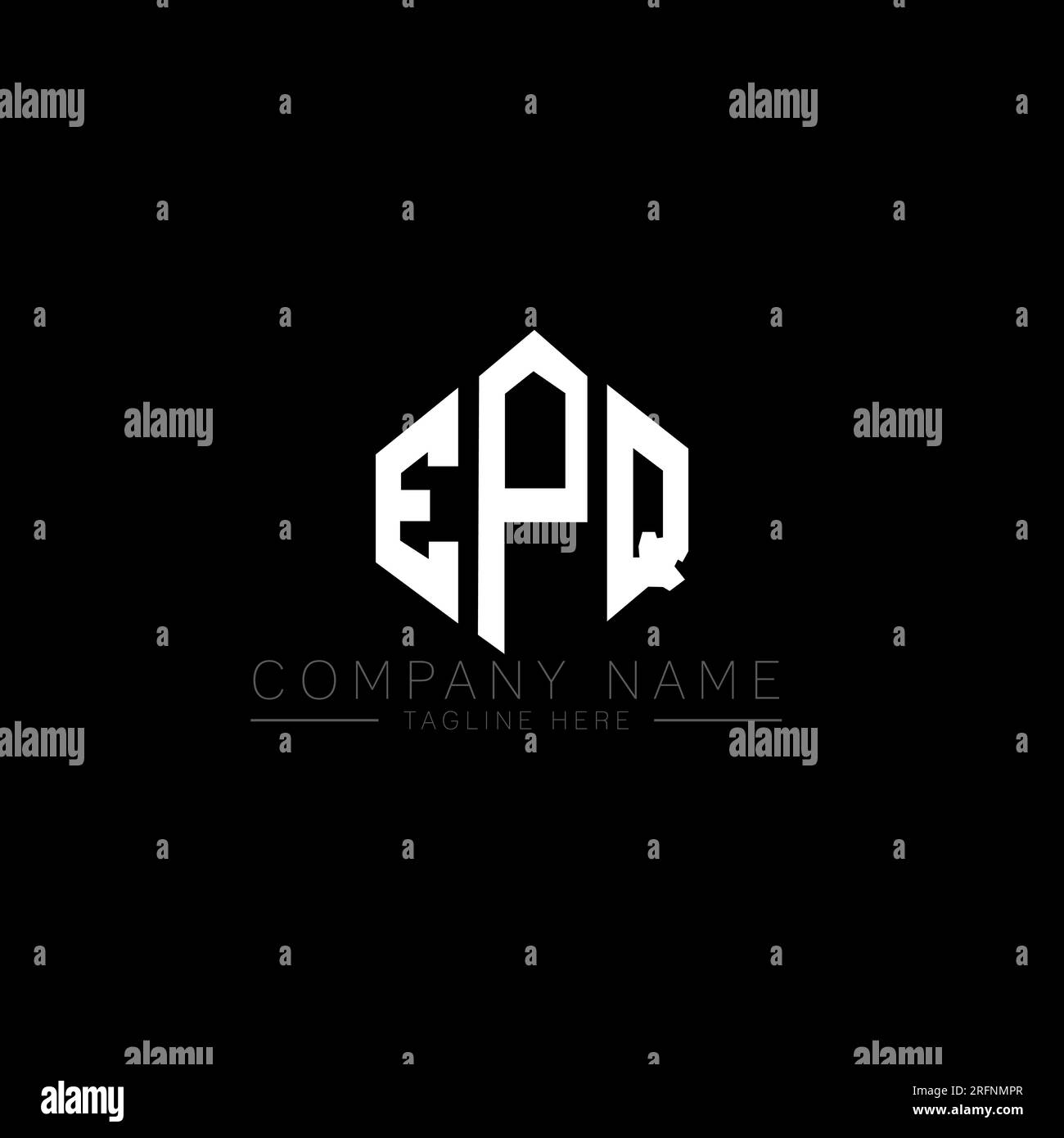 EPQ letter logo design with polygon shape. EPQ polygon and cube shape ...