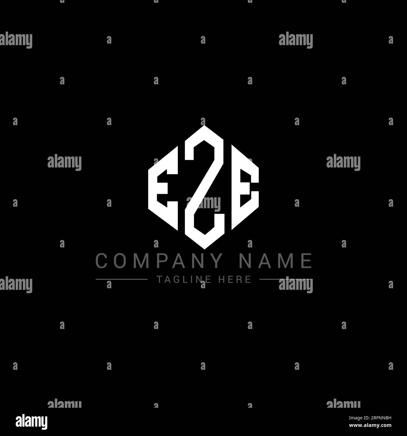 EZE letter logo design with polygon shape. EZE polygon and cube shape ...