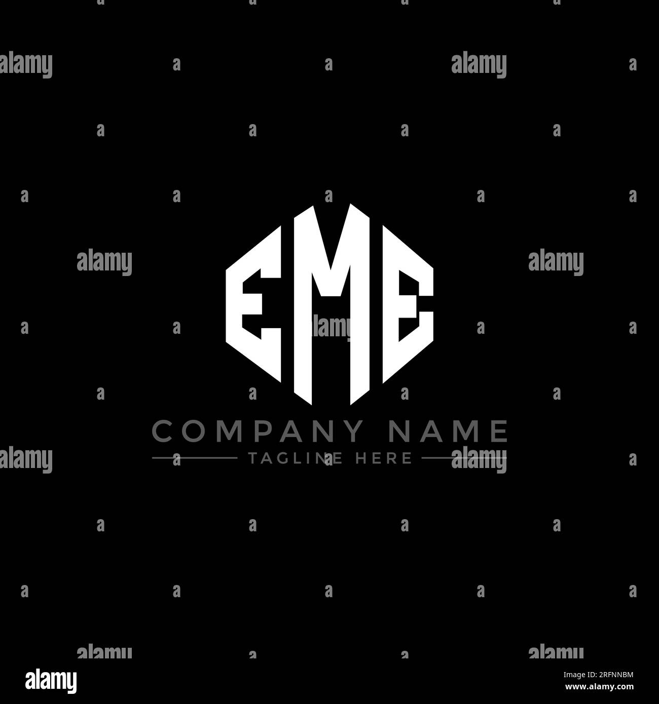 EME letter logo design with polygon shape. EME polygon and cube shape ...