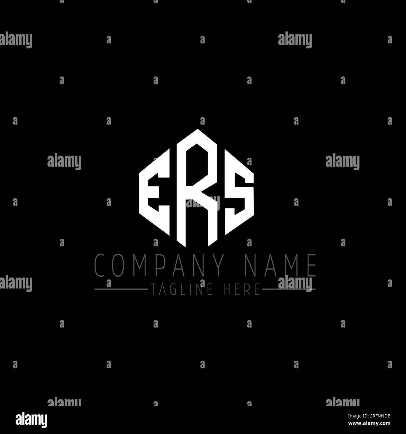 ERS letter logo design with polygon shape. ERS polygon and cube shape ...