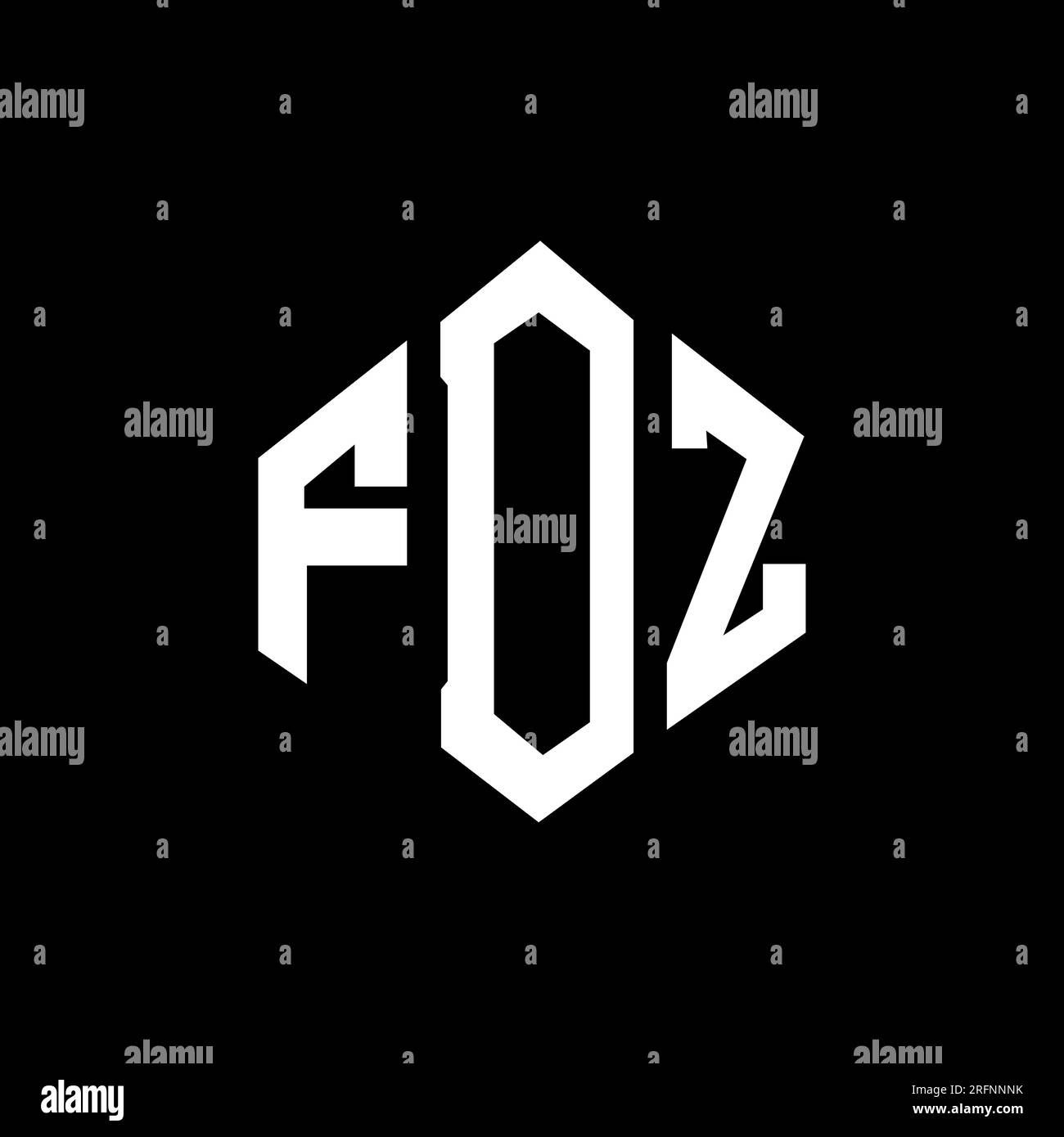 FDZ letter logo design with polygon shape. FDZ polygon and cube shape ...