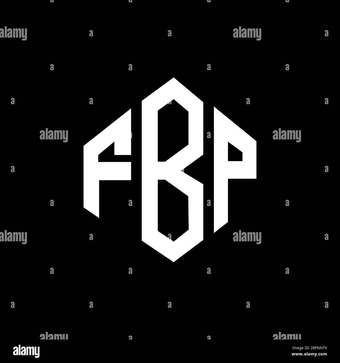 FBP letter logo design with polygon shape. FBP polygon and cube shape ...