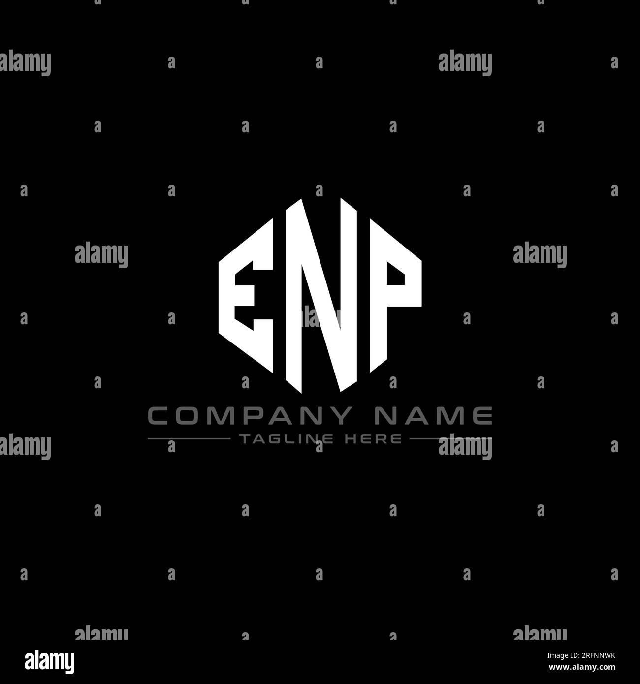 ENP letter logo design with polygon shape. ENP polygon and cube shape logo design. ENP hexagon ...