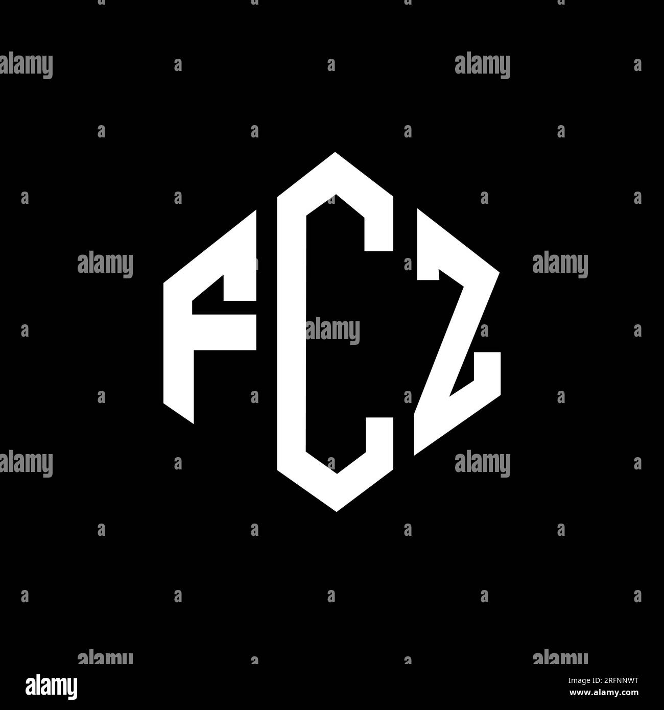 FCZ letter logo design with polygon shape. FCZ polygon and cube shape ...