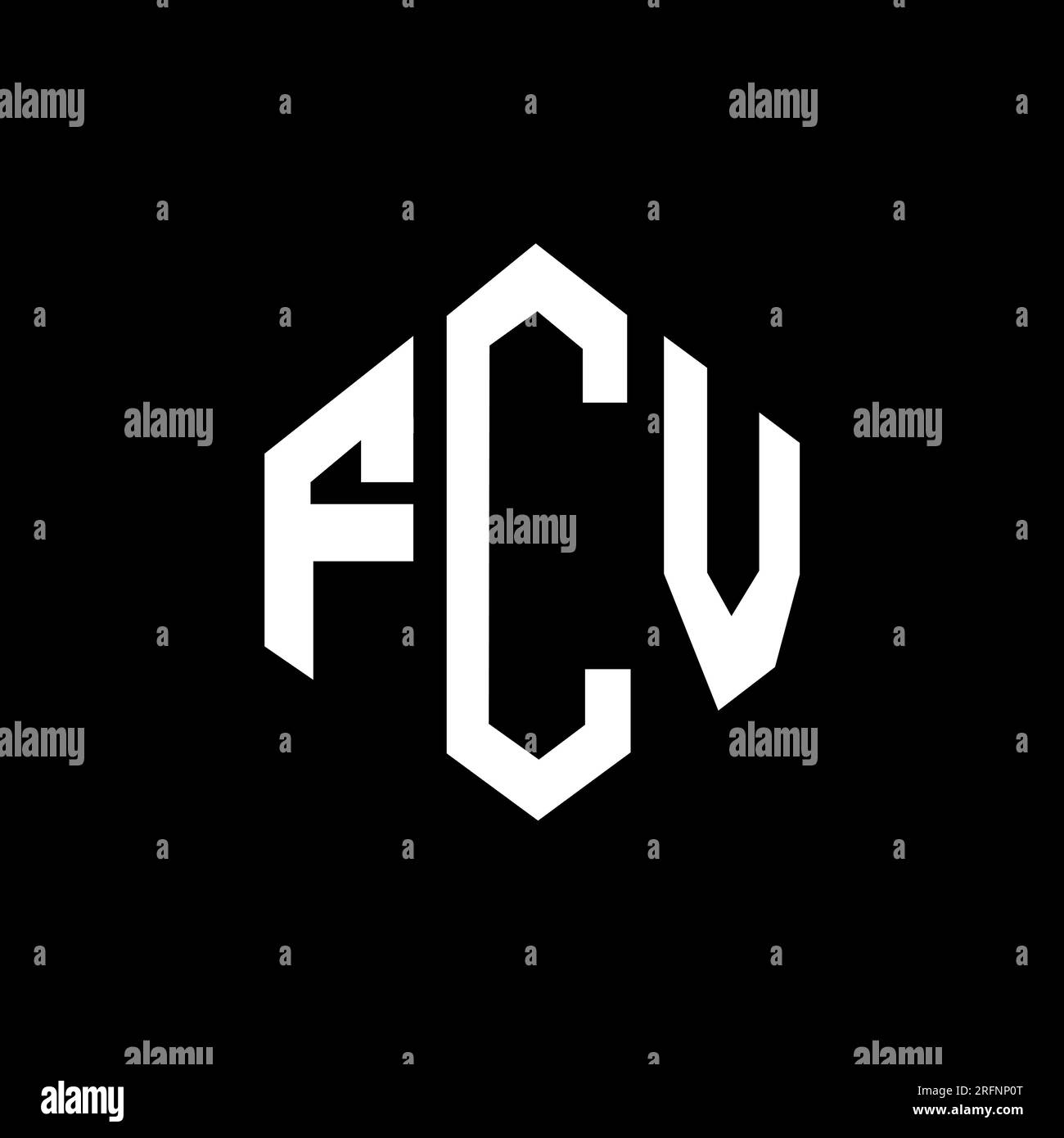 FCV letter logo design with polygon shape. FCV polygon and cube shape ...