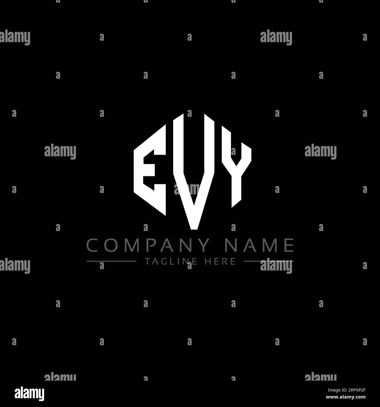 EVY letter logo design with polygon shape. EVY polygon and cube shape ...