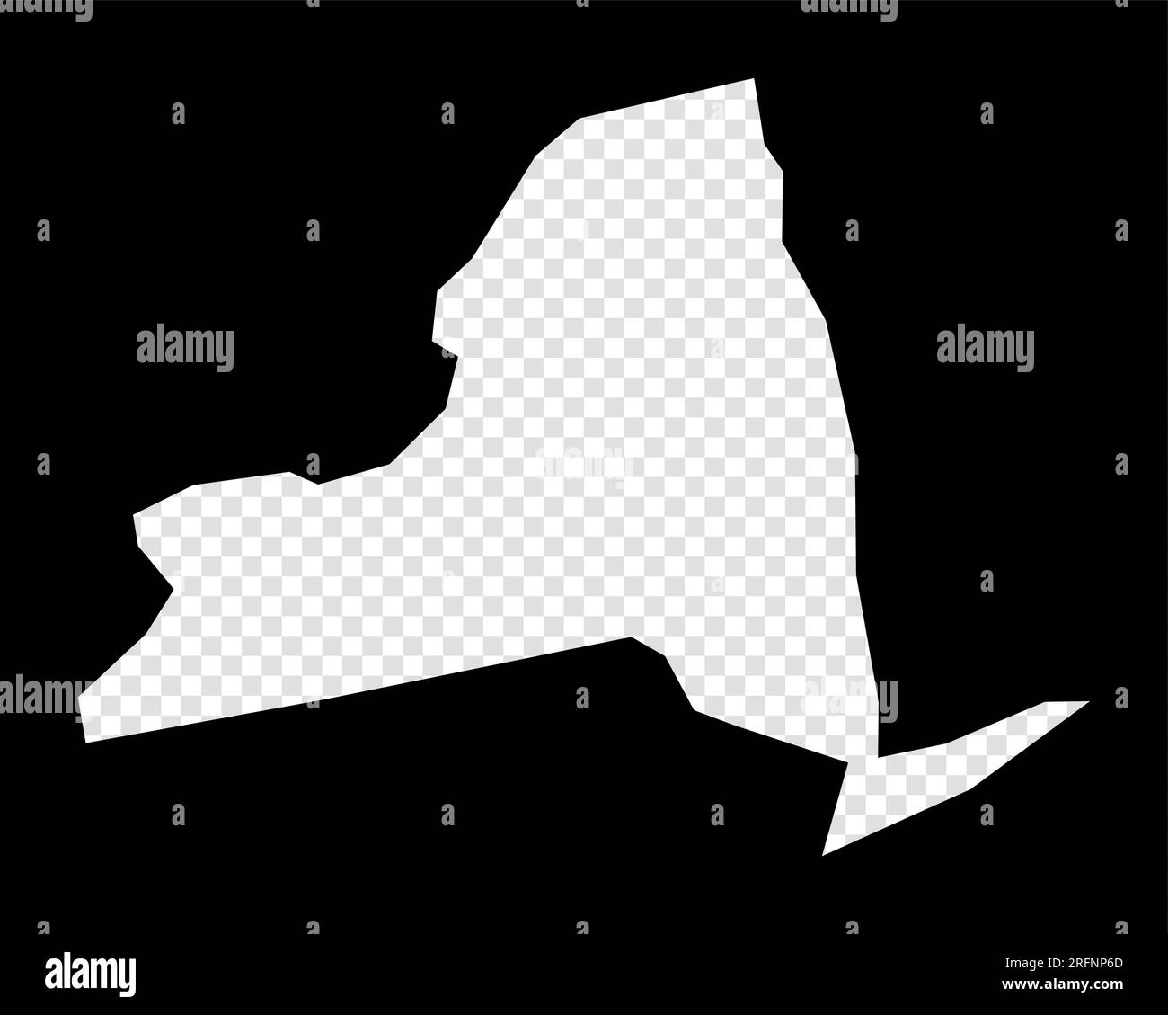 Stencil map of New York. Simple and minimal transparent map of New York ...