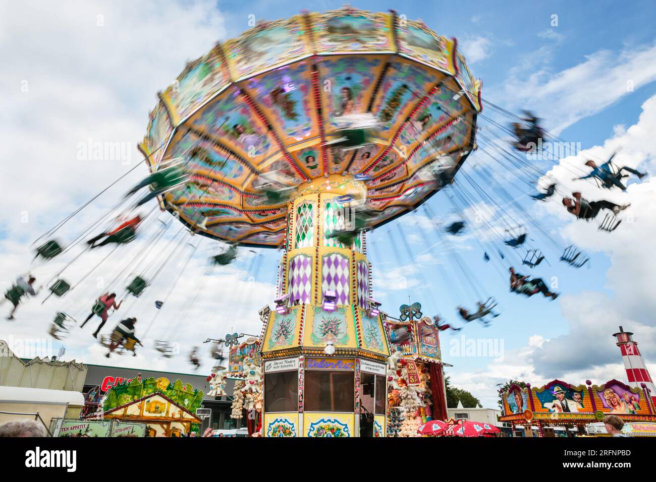 Herne, Germany. 04th August, 2023. People enjoy riding a traditional ...