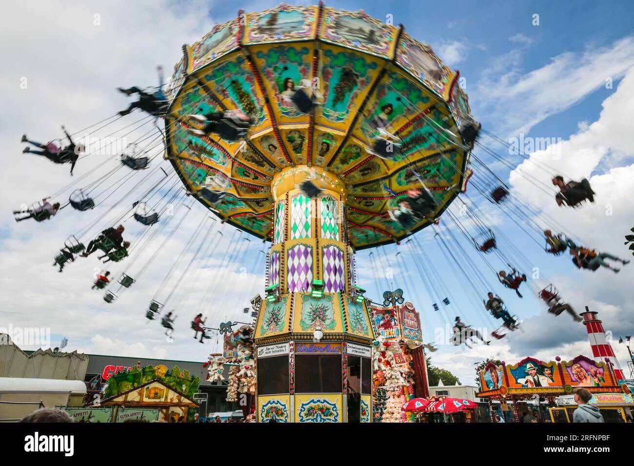 Herne, Germany. 04th August, 2023. People enjoy riding a traditional ...