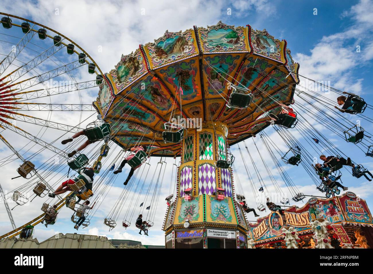 Herne, Germany. 04th August, 2023. People enjoy riding a traditional ...
