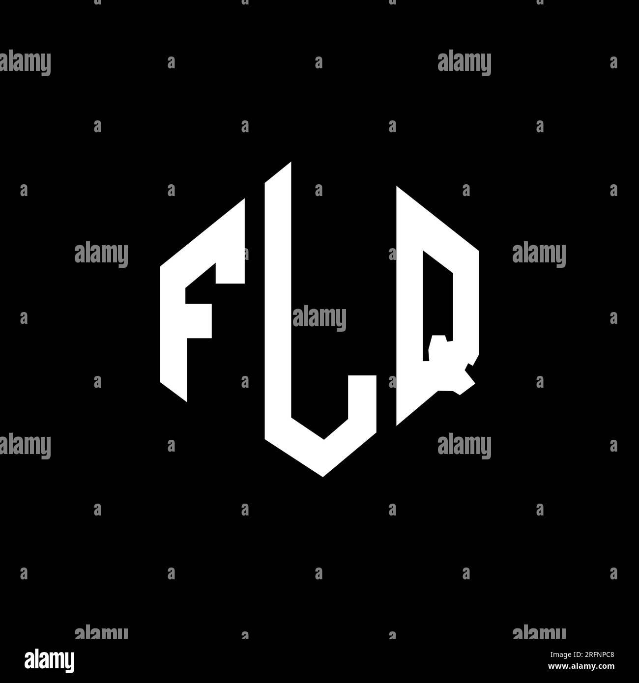 FLQ letter logo design with polygon shape. FLQ polygon and cube shape ...