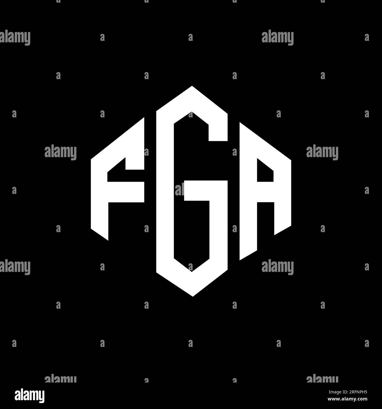 FGA letter logo design with polygon shape. FGA polygon and cube shape ...