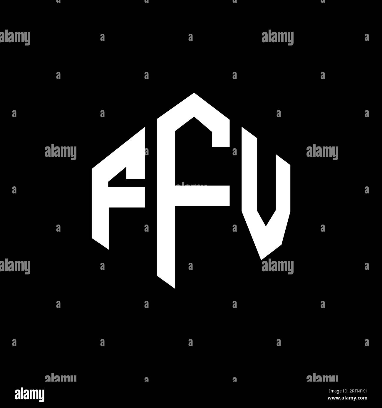 FFV letter logo design with polygon shape. FFV polygon and cube shape ...