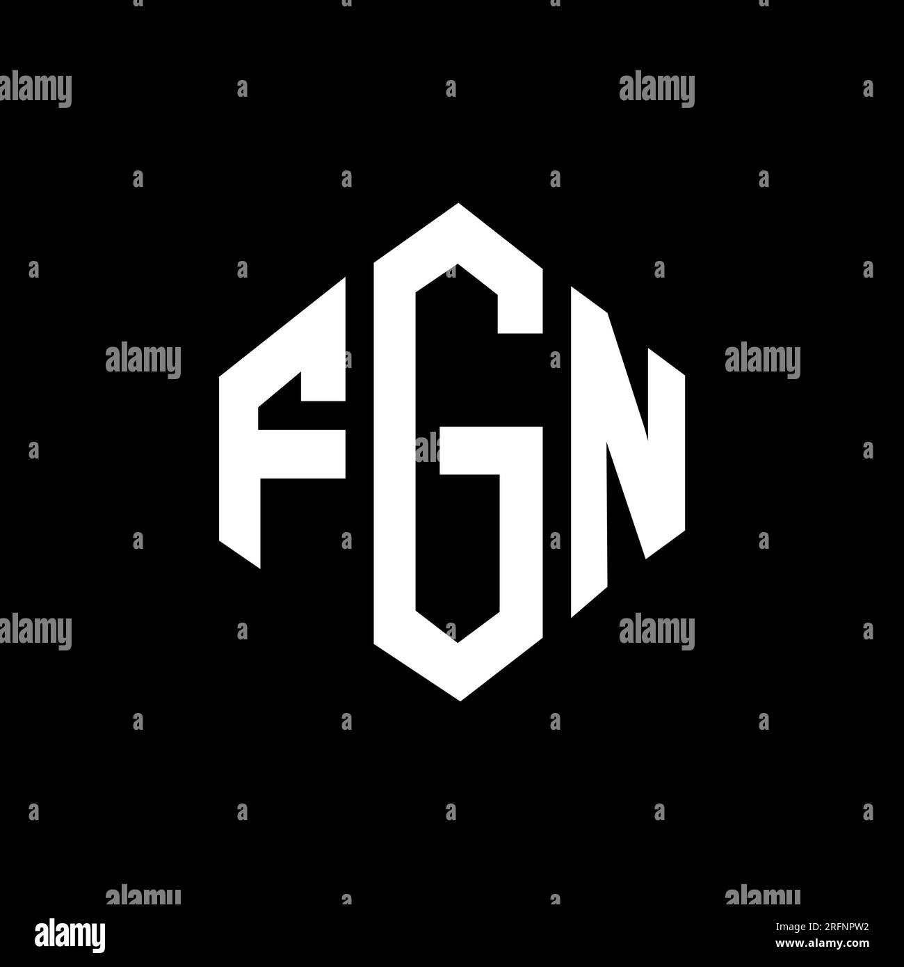 FGN letter logo design with polygon shape. FGN polygon and cube shape ...