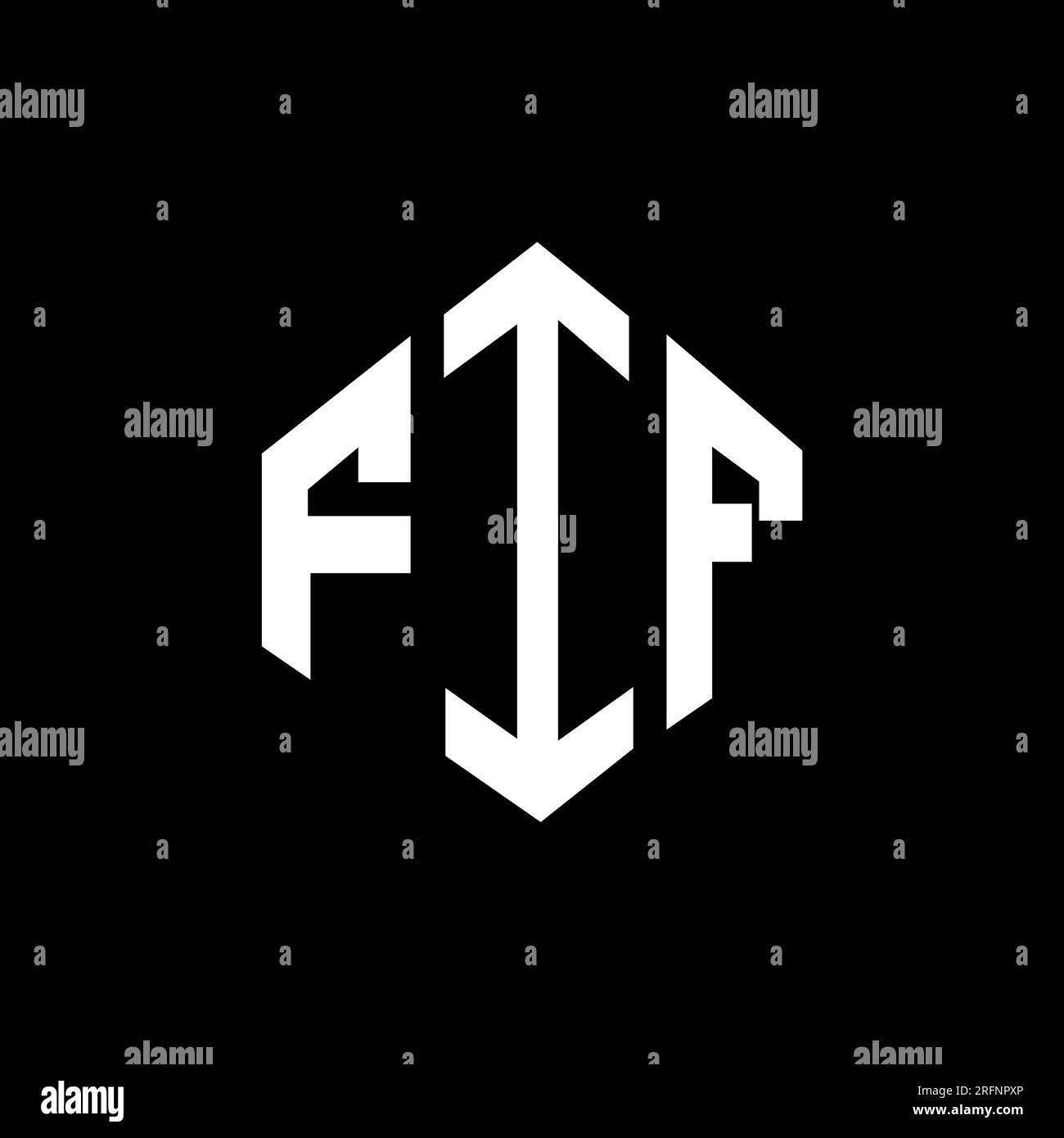 FIF letter logo design with polygon shape. FIF polygon and cube shape ...