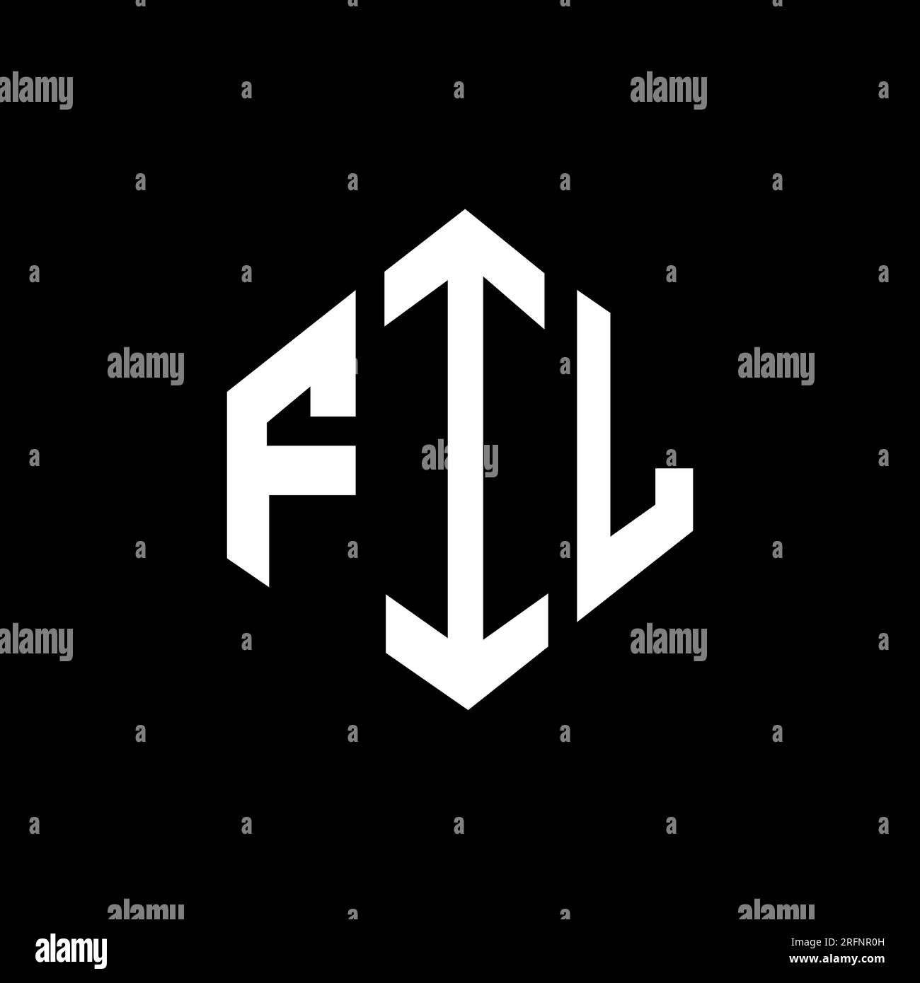 FIL letter logo design with polygon shape. FIL polygon and cube shape ...