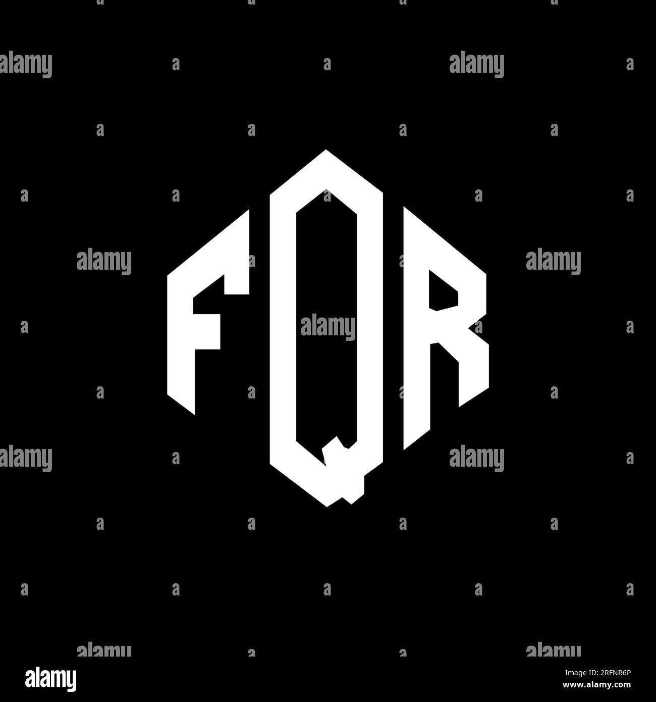 FQR letter logo design with polygon shape. FQR polygon and cube shape ...