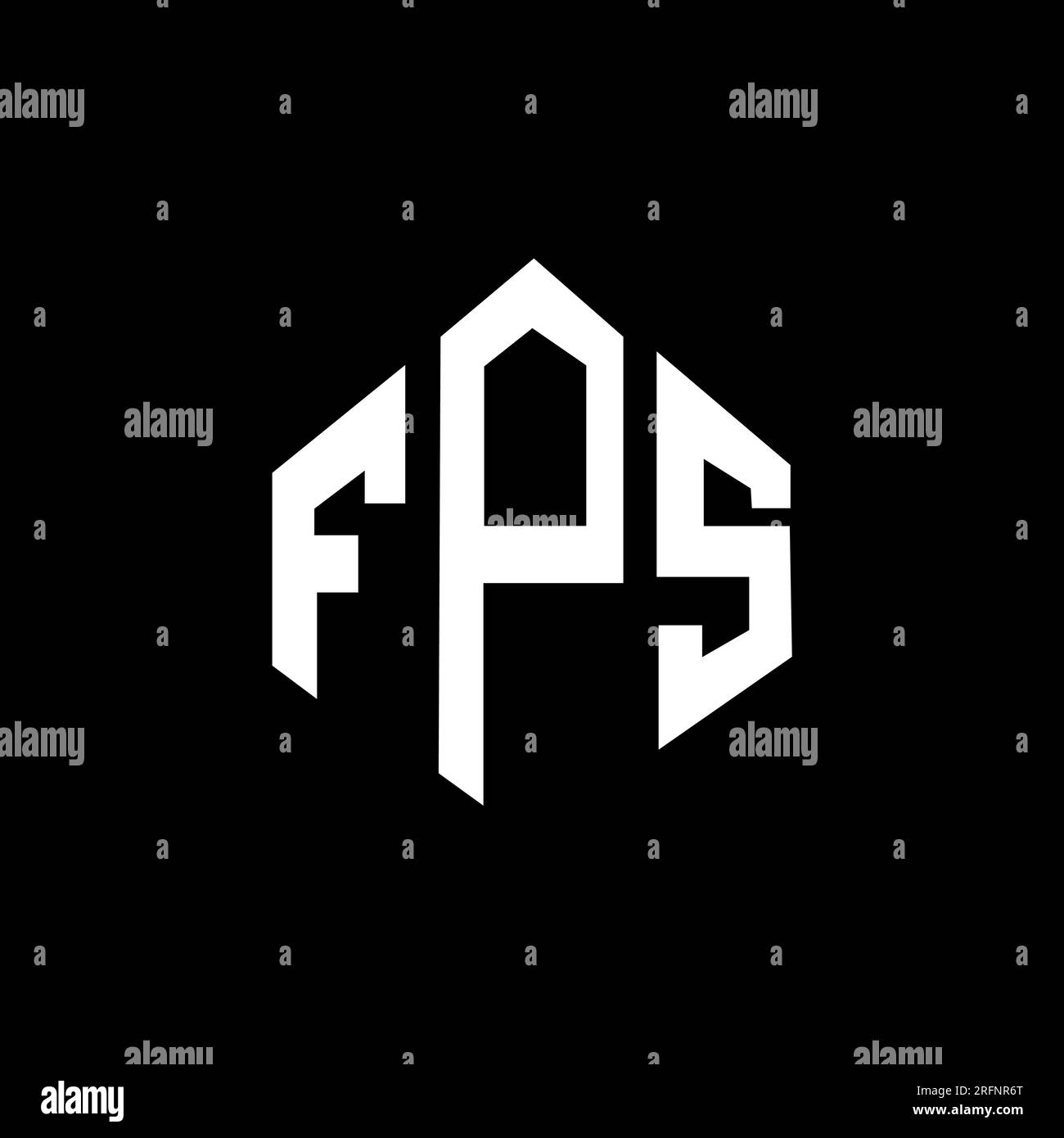 FPS letter logo design with polygon shape. FPS polygon and cube shape ...