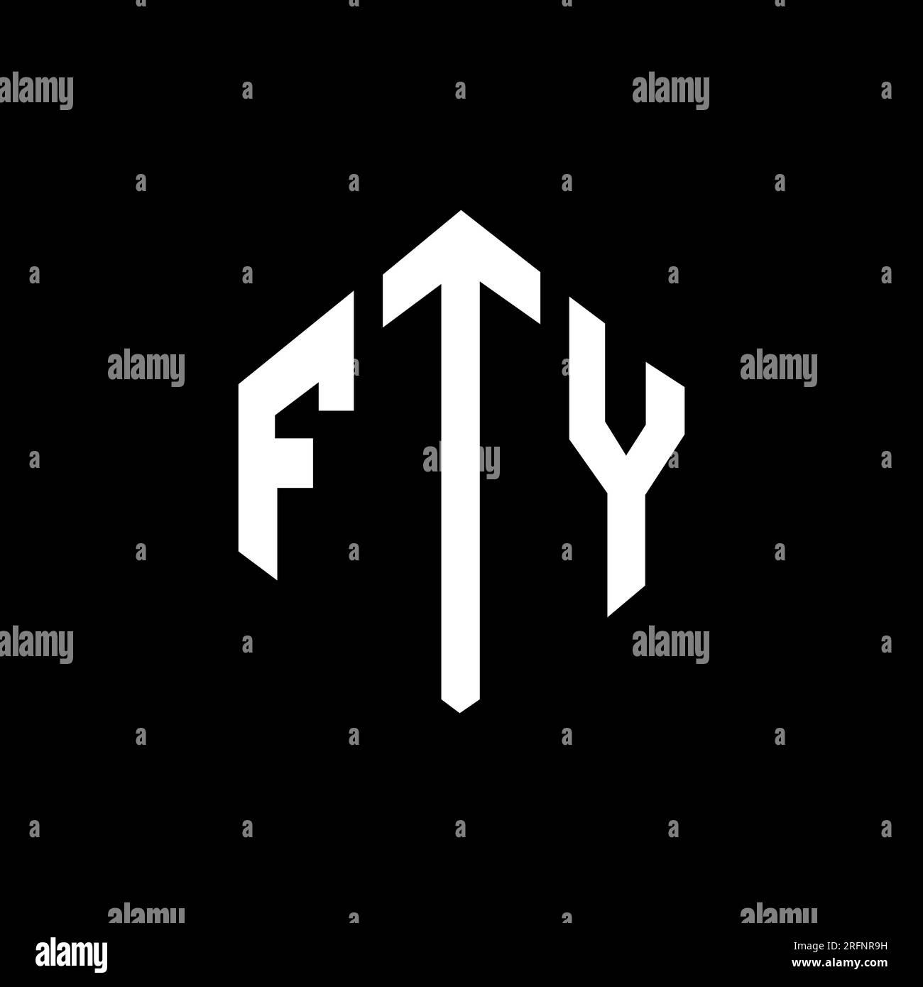 FTY letter logo design with polygon shape. FTY polygon and cube shape ...