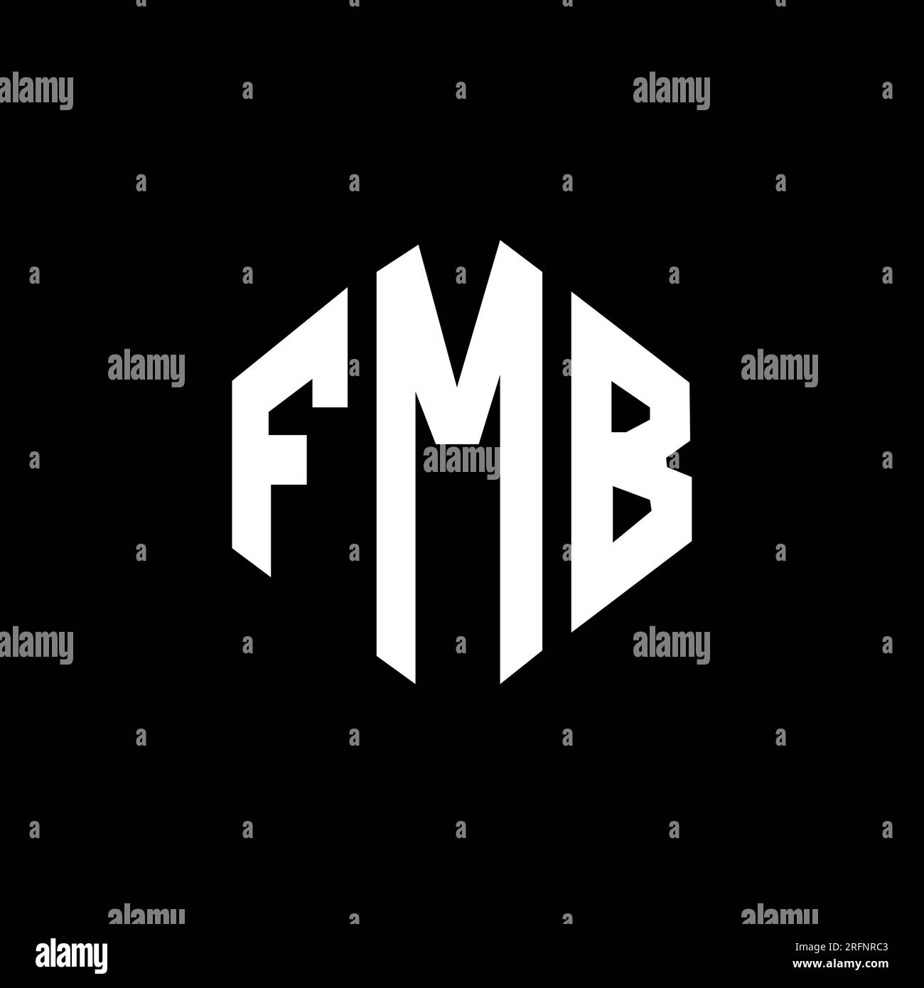 FMB letter logo design with polygon shape. FMB polygon and cube shape ...
