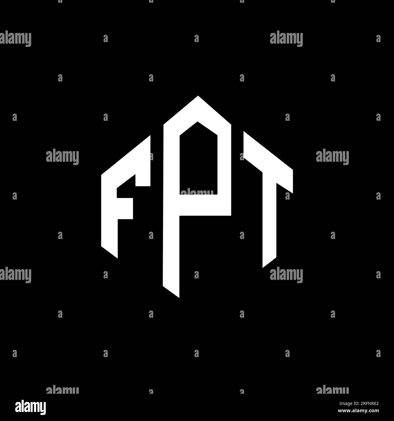 FPT letter logo design with polygon shape. FPT polygon and cube shape ...