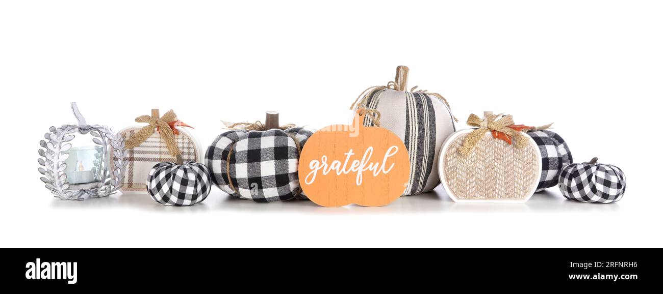 Rustic fall decor pumpkins Cut Out Stock Images & Pictures - Alamy