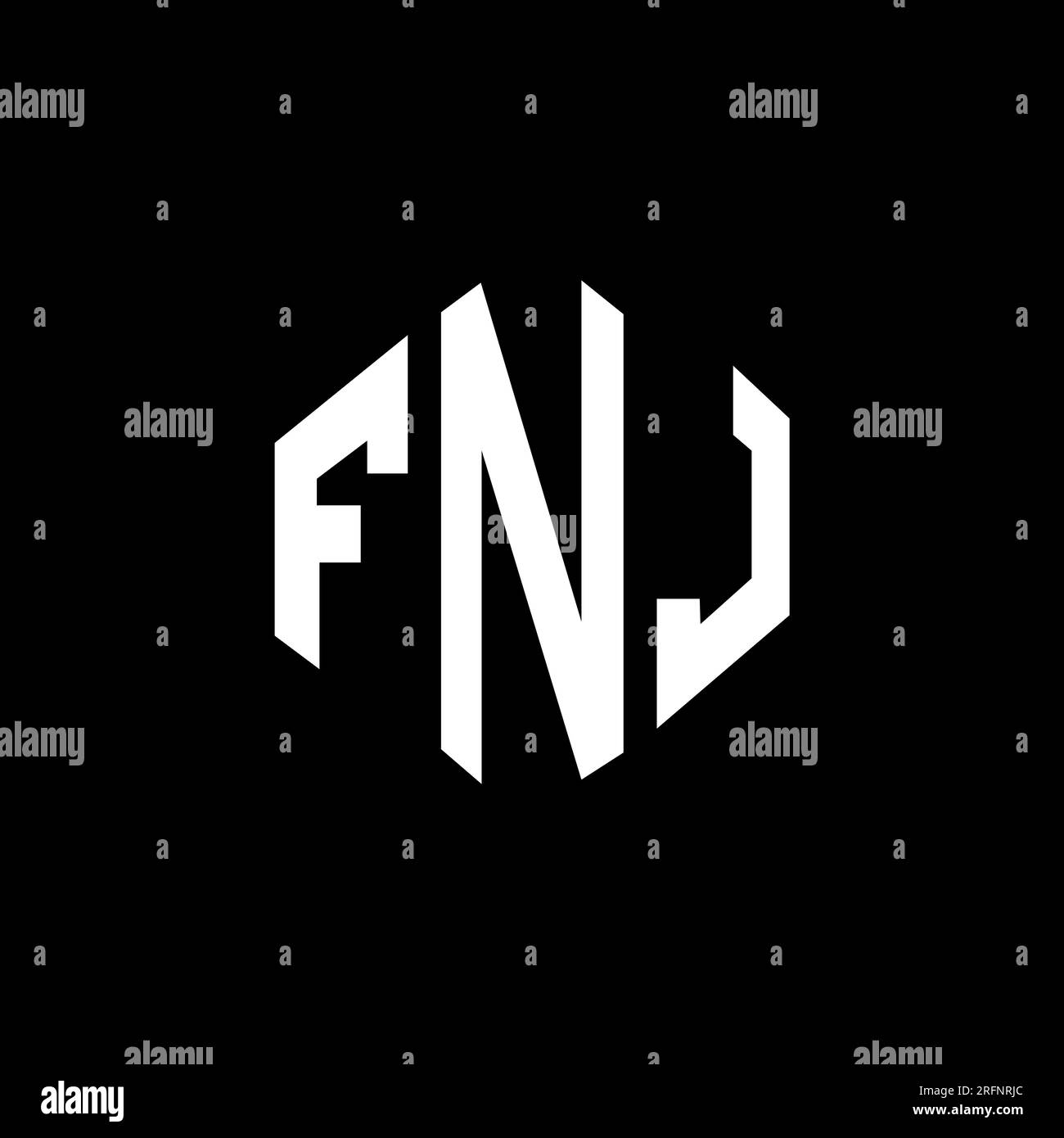 Fnj logo design hi-res stock photography and images - Alamy