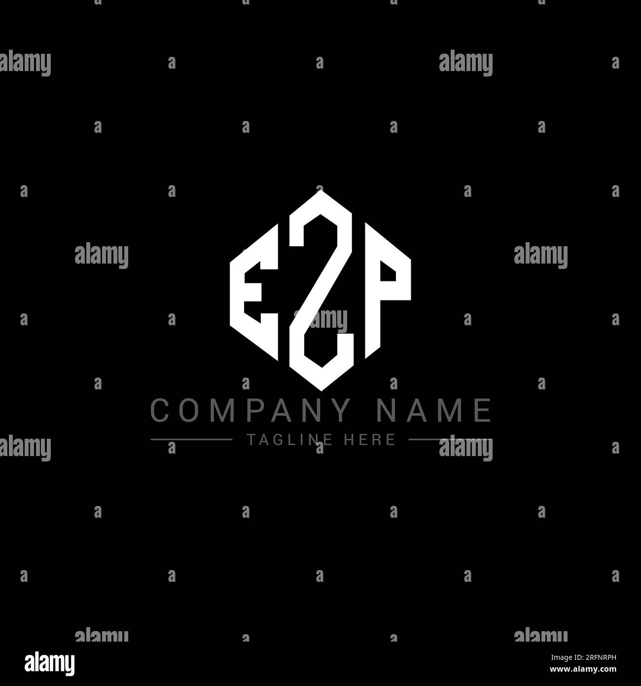 EZP letter logo design with polygon shape. EZP polygon and cube shape ...
