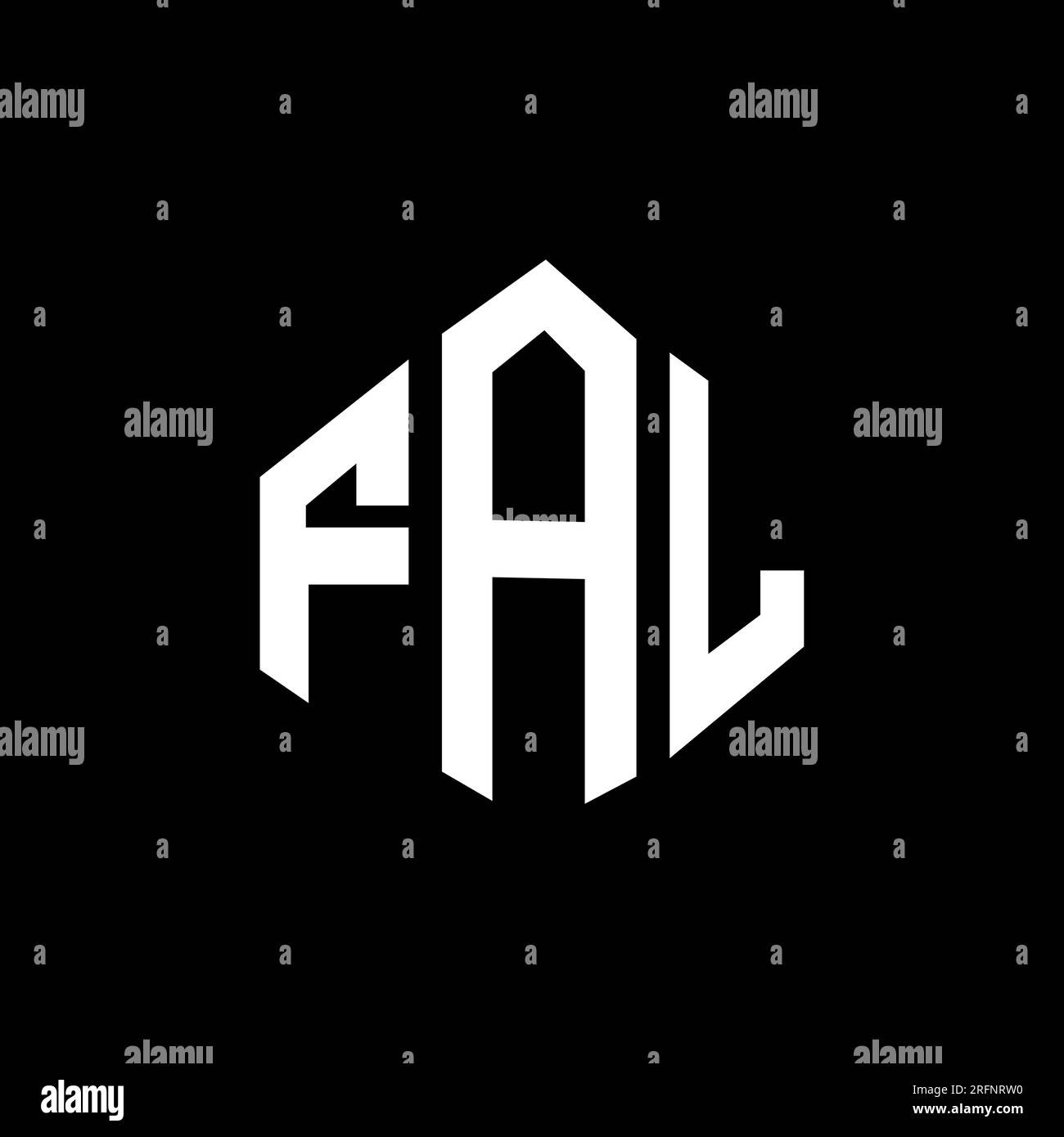 FAL letter logo design with polygon shape. FAL polygon and cube shape ...