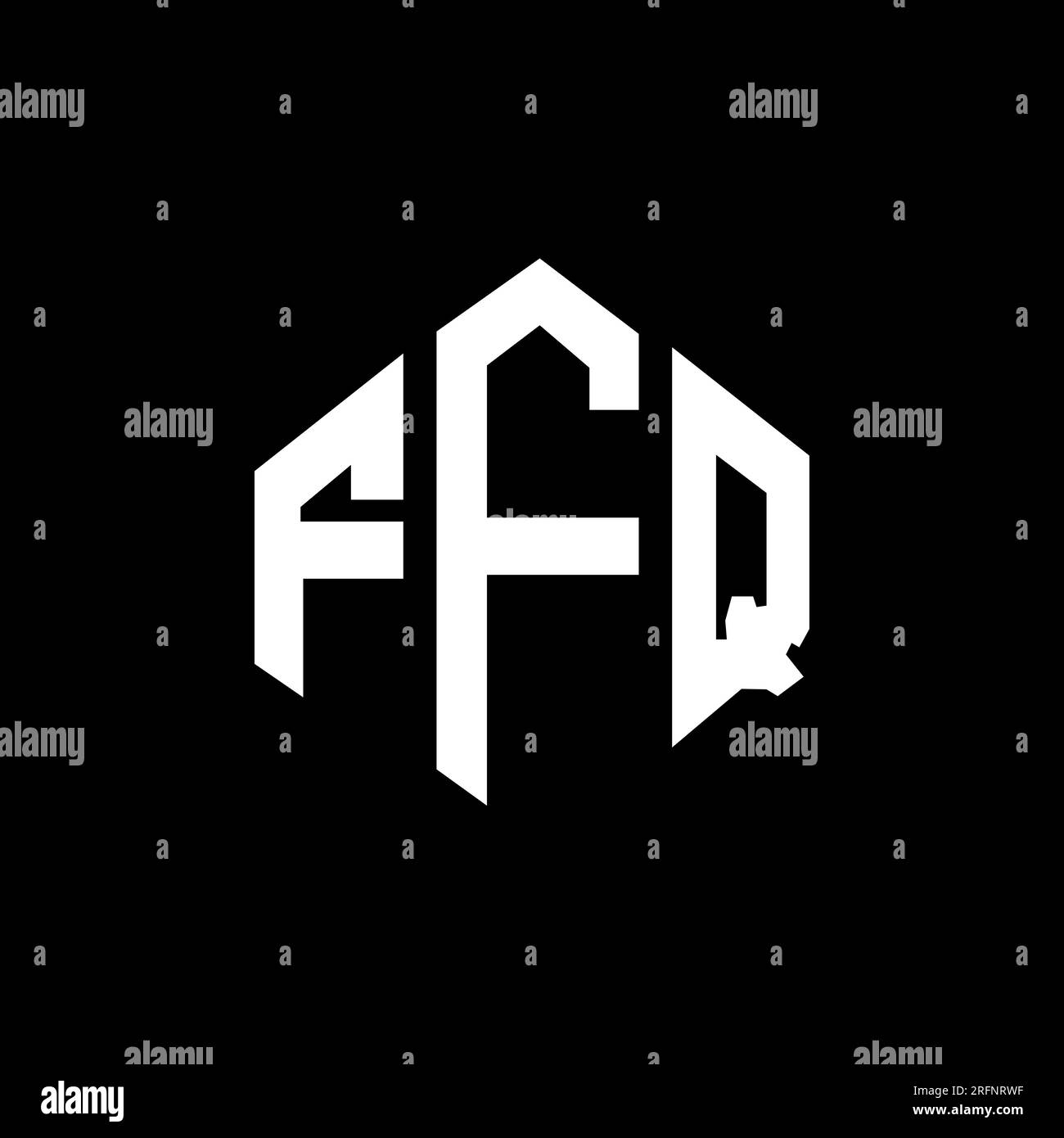 FFQ letter logo design with polygon shape. FFQ polygon and cube shape ...